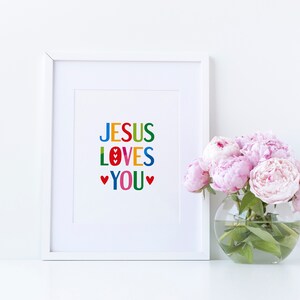 Jesus Loves You. Religious Christians Poster Printable. Wall Art for ...