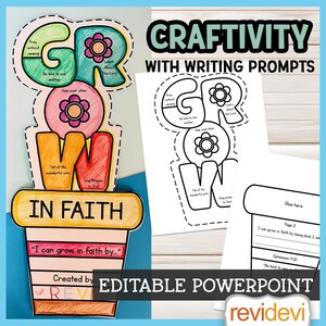 Grow in Faith Craft. Printable Christian Bible Lessons for Kids ...