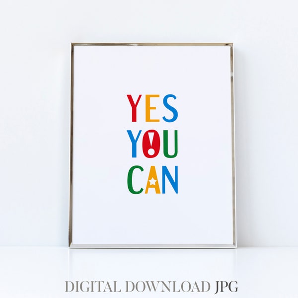 Yes You Can Poster - Etsy