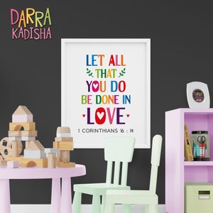 Let All That You Do Be Done in Love. 1 Corinthians 16:14. Printable ...