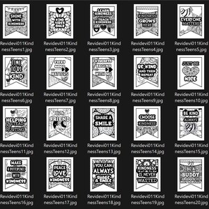 20 Printable Kindness Coloring Pages for Teens. Back to School Pennant ...