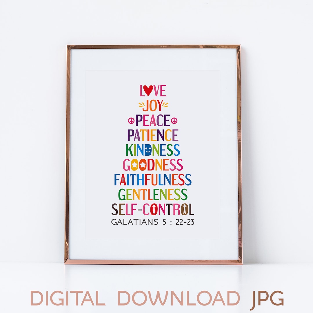 Fruit of the Spirit Printable Wall Art. Galatians 5:22-23 Love Joy ...