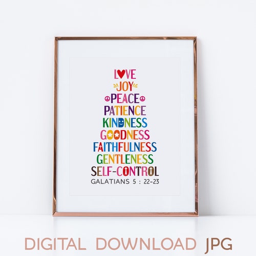Fruit of the Spirit Wall Art. Christian Wall Art. Scripture. - Etsy