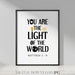 Minimalist Bible Verse Poster. You Are the Light of the World. Matthew ...