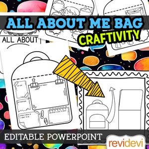 Printable Back to School Craft Activities. All About Me Bag With ...