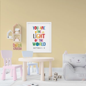 You Are the Light of the World. Matthew 5:14. Printable Bible Verse ...