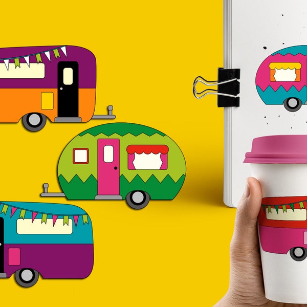 Retro Rv Clip Art - Etsy