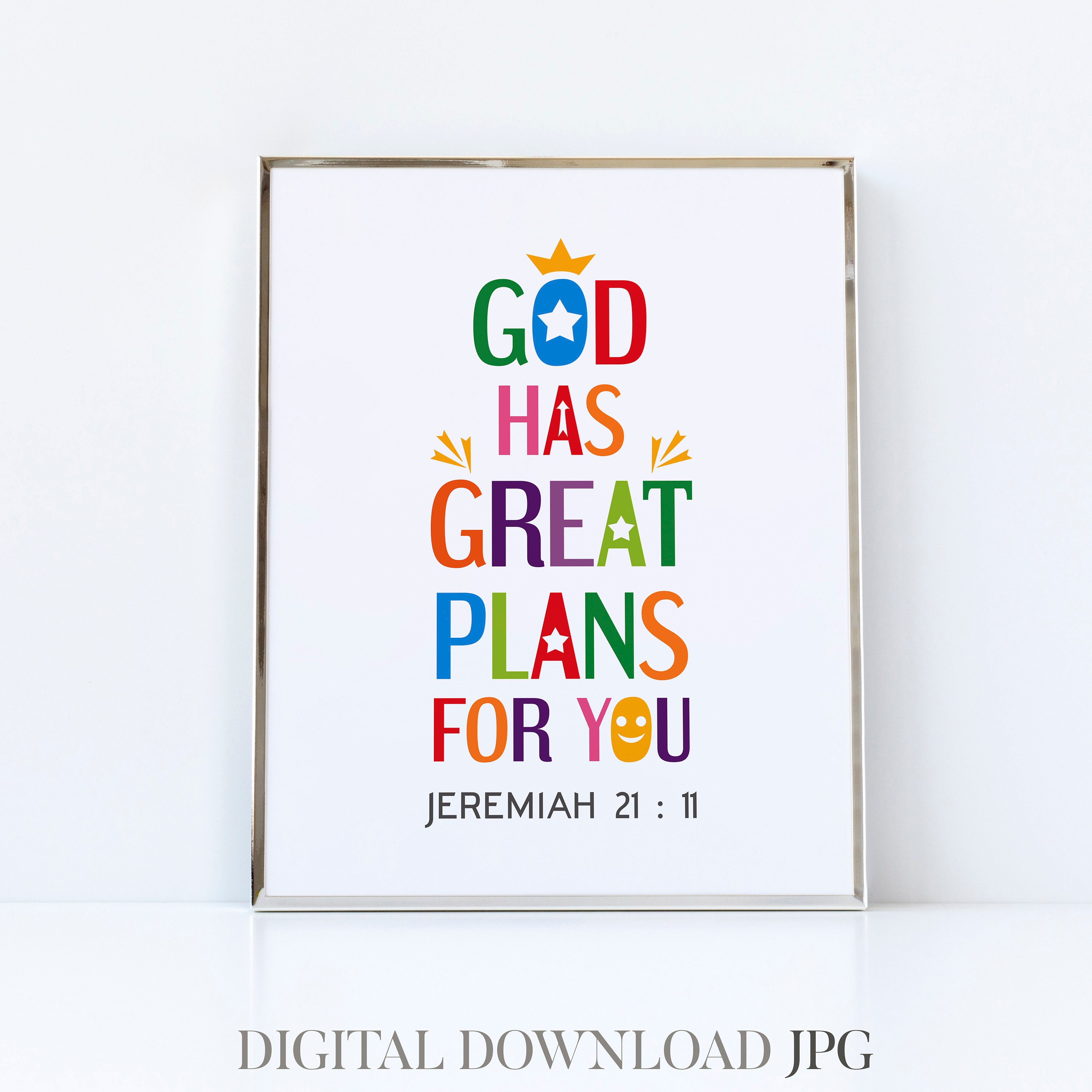 Inspirational religious quote poster. God has great plans for | Etsy