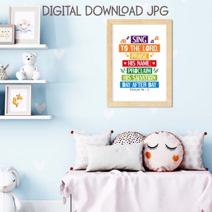 Psalm 96:2. Sing to the Lord, Praise His Name. Printable Bible Verse ...