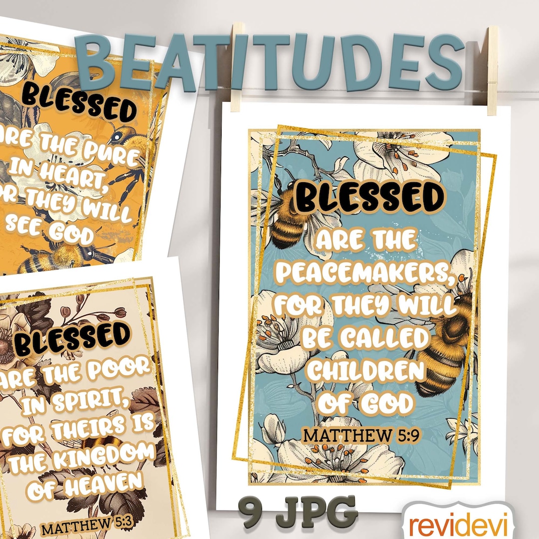Printable the Beatitudes Wall Art. Church and Christian Classroom Decor ...