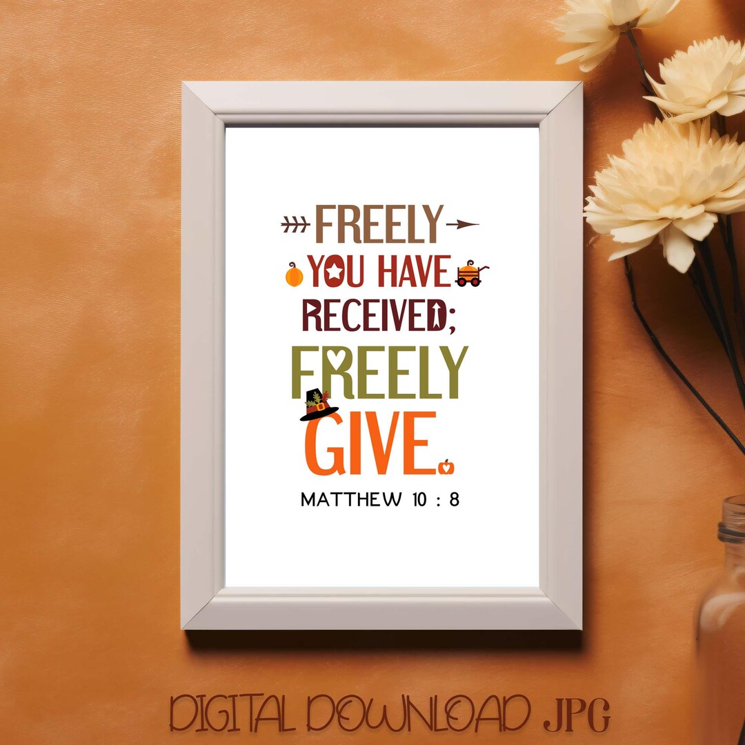 Christian Thanksgiving Decor. Printable Wall Art. Bible Verse Poster ...