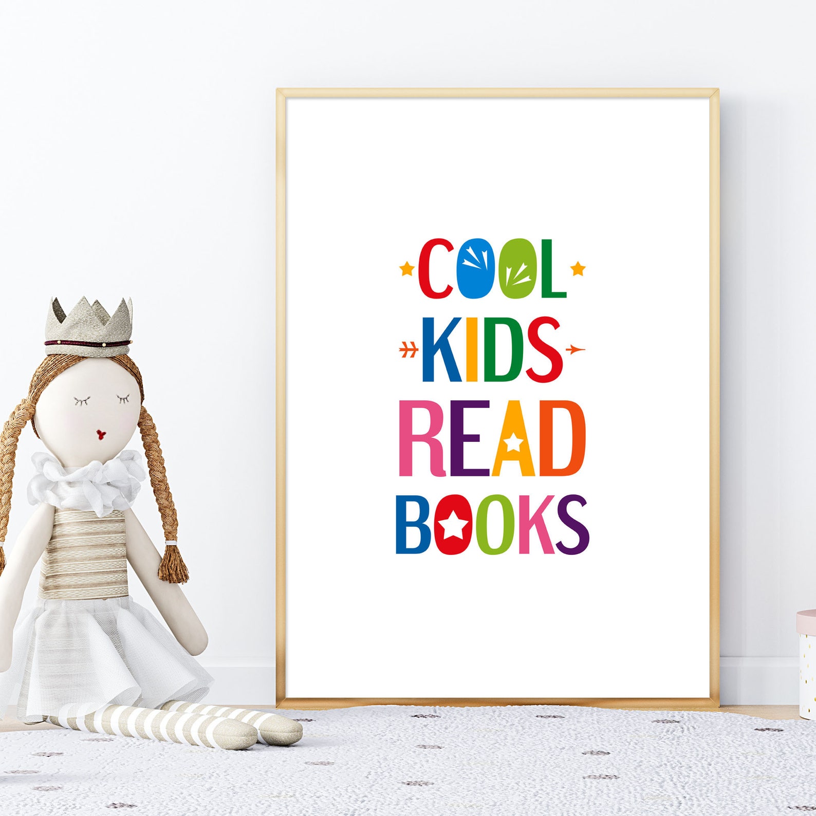 Cool Kids Read Books Poster Printable. Motivational Words Wall - Etsy
