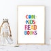 Cool Kids Read Books Poster Printable. Motivational Words Wall Art for ...