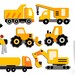 Transportation Clip Art Bundle. Cars, Construction Trucks, Boat, Planes ...