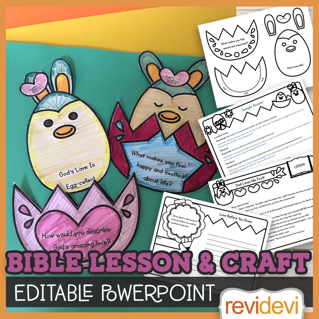 Egg-cellent Love. April Bible Lessons for Kids Editable. Printable ...