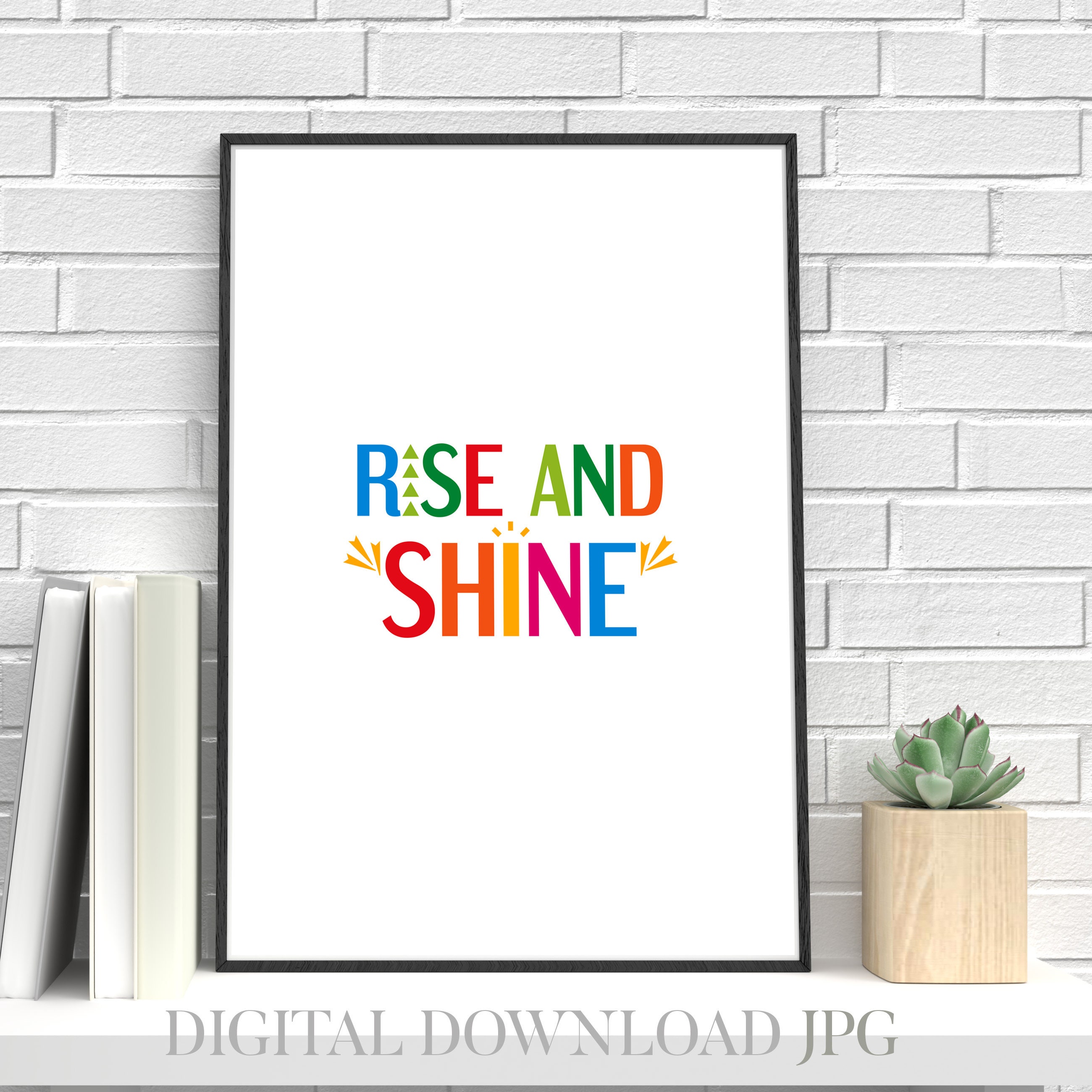 Rise and Shine Printable Wall Art for Kids Room and Nursery | Etsy