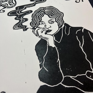 The Haze - Impression Linogravure A4 | Art Nouveau | Idée Cadeau Fête ...
