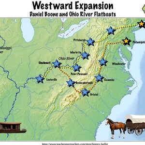 Westward Expansion Board Game #2: Daniel Boone (social Studies, History ...