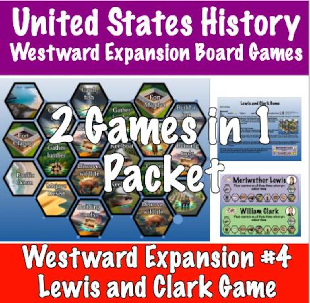Westward Expansion Board Game #4: Lewis and Clark (social Studies ...