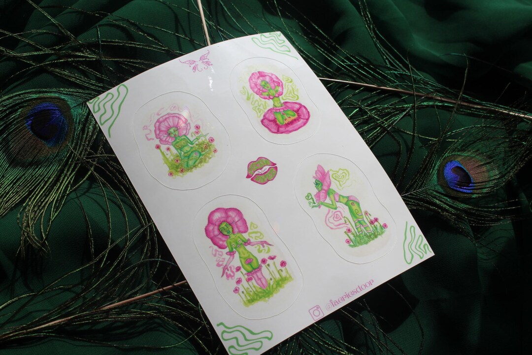 Poison Poppies Sticker Sheet 5.1x6.4in - Etsy