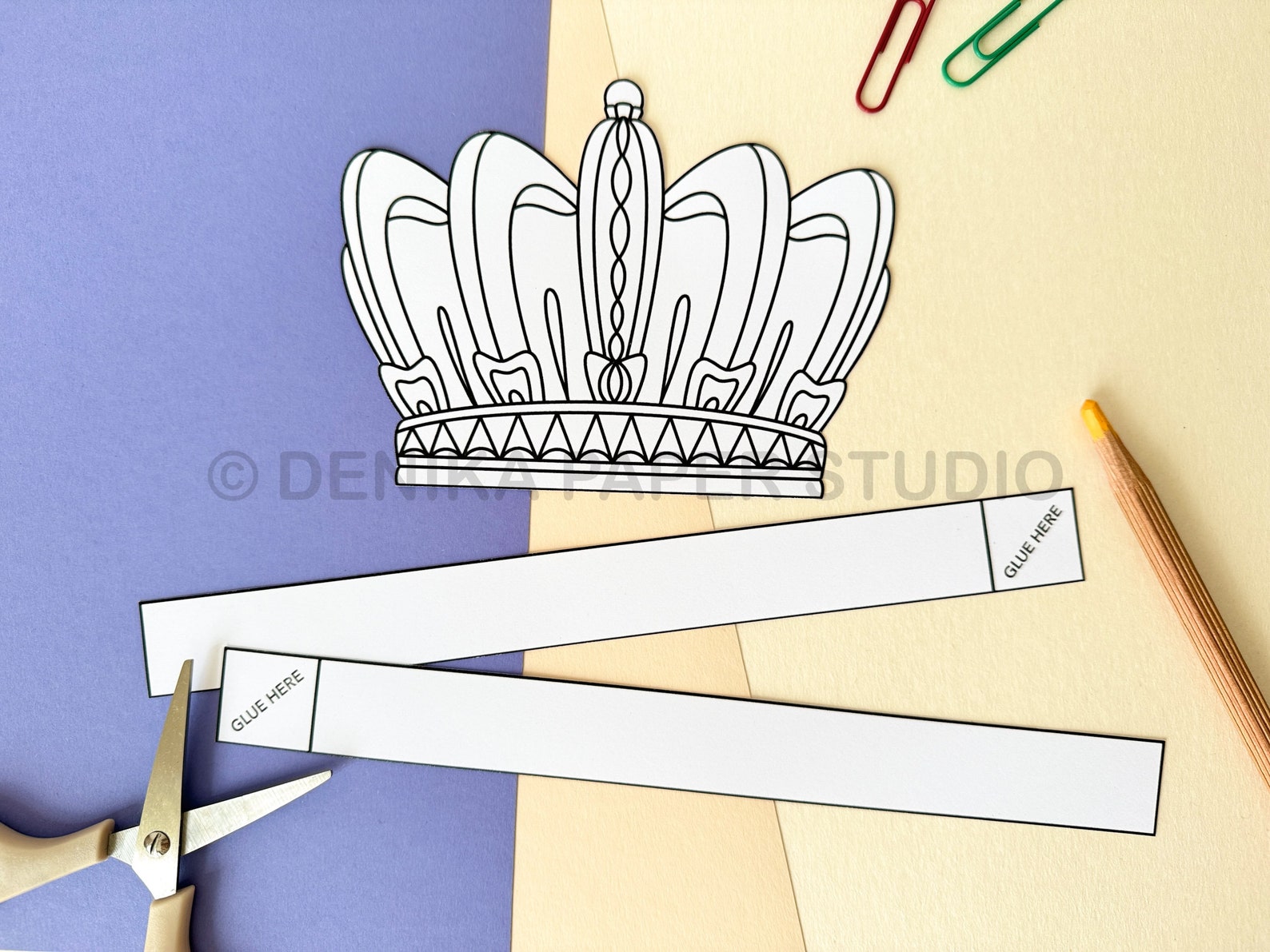 King Paper Crown Prince Colouring Printable Kids Craft Costume DIY ...