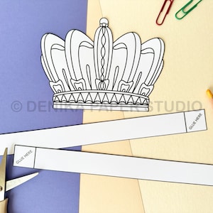 King Paper Crown Prince Colouring Printable Kids Craft Costume DIY ...