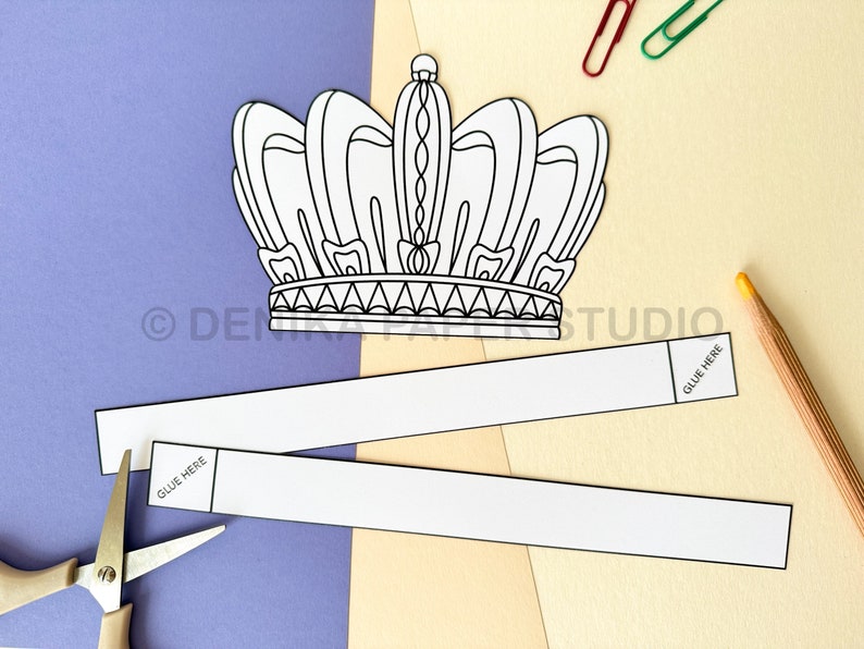 King Paper Crown Prince Colouring Printable Kids Craft Costume DIY ...