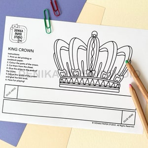 King Paper Crown Prince Colouring Printable Kids Craft Costume DIY ...
