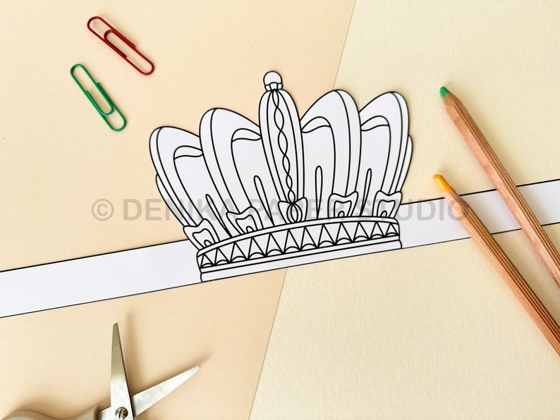 King Paper Crown Prince Colouring Printable Kids Craft Costume DIY ...
