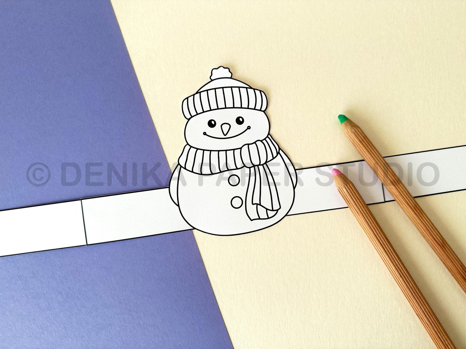 Snowman Paper Crown Christmas Colouring Printable Kids Craft Winter ...