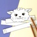 Sheep Paper Crown Farm Animal Colouring Printable Kids Craft Costume ...