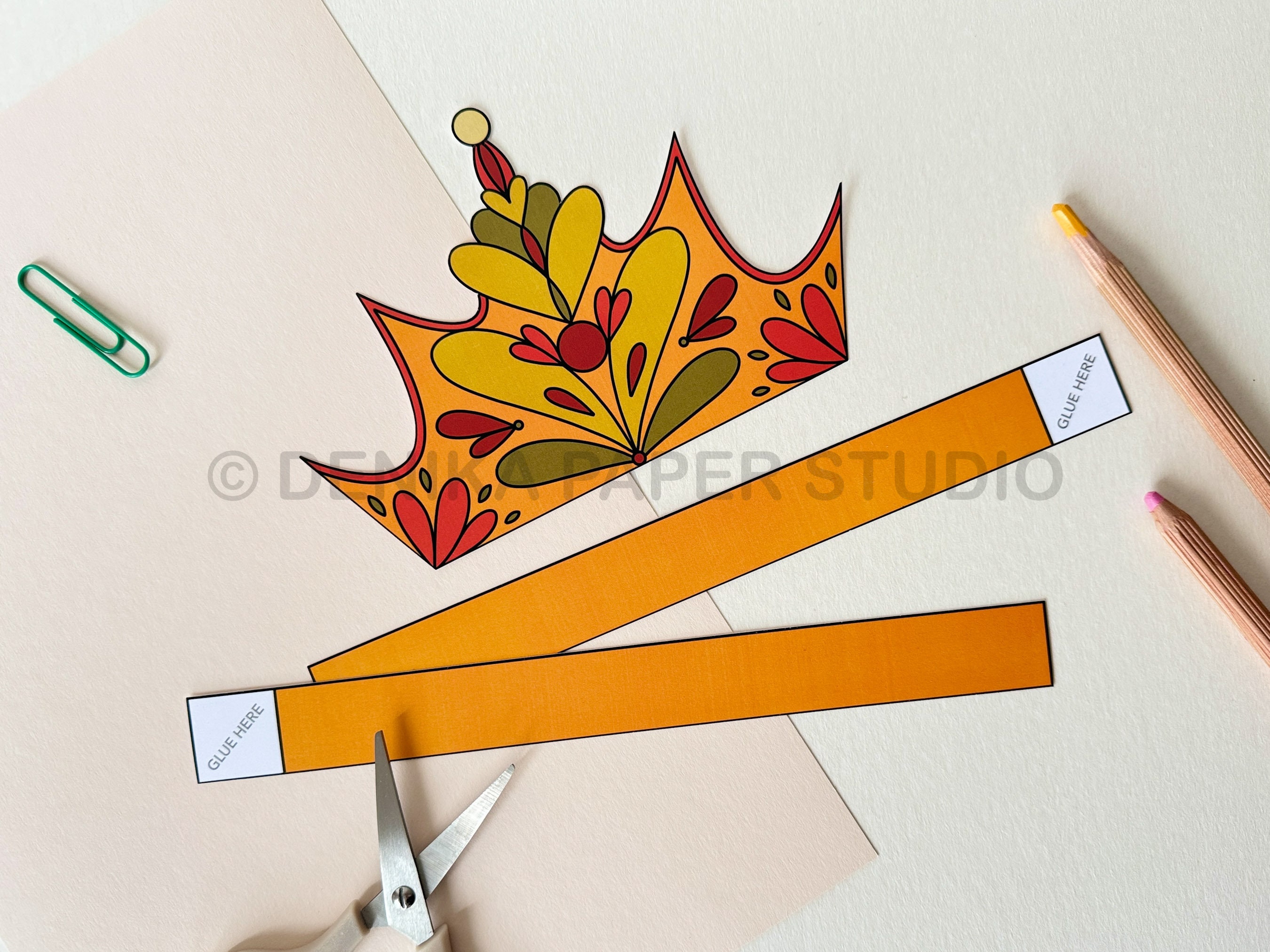Fairy Paper Crown Princess Colouring Printable Kids Craft Queen Costume ...