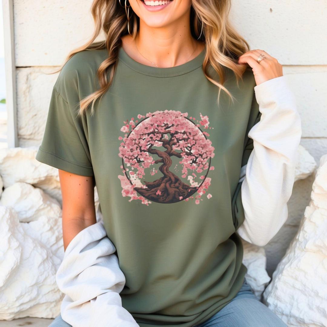 Pink Cherry Blossom Shirt, Sakura Shirt, Japanese Shirt, Japan Tshirt ...