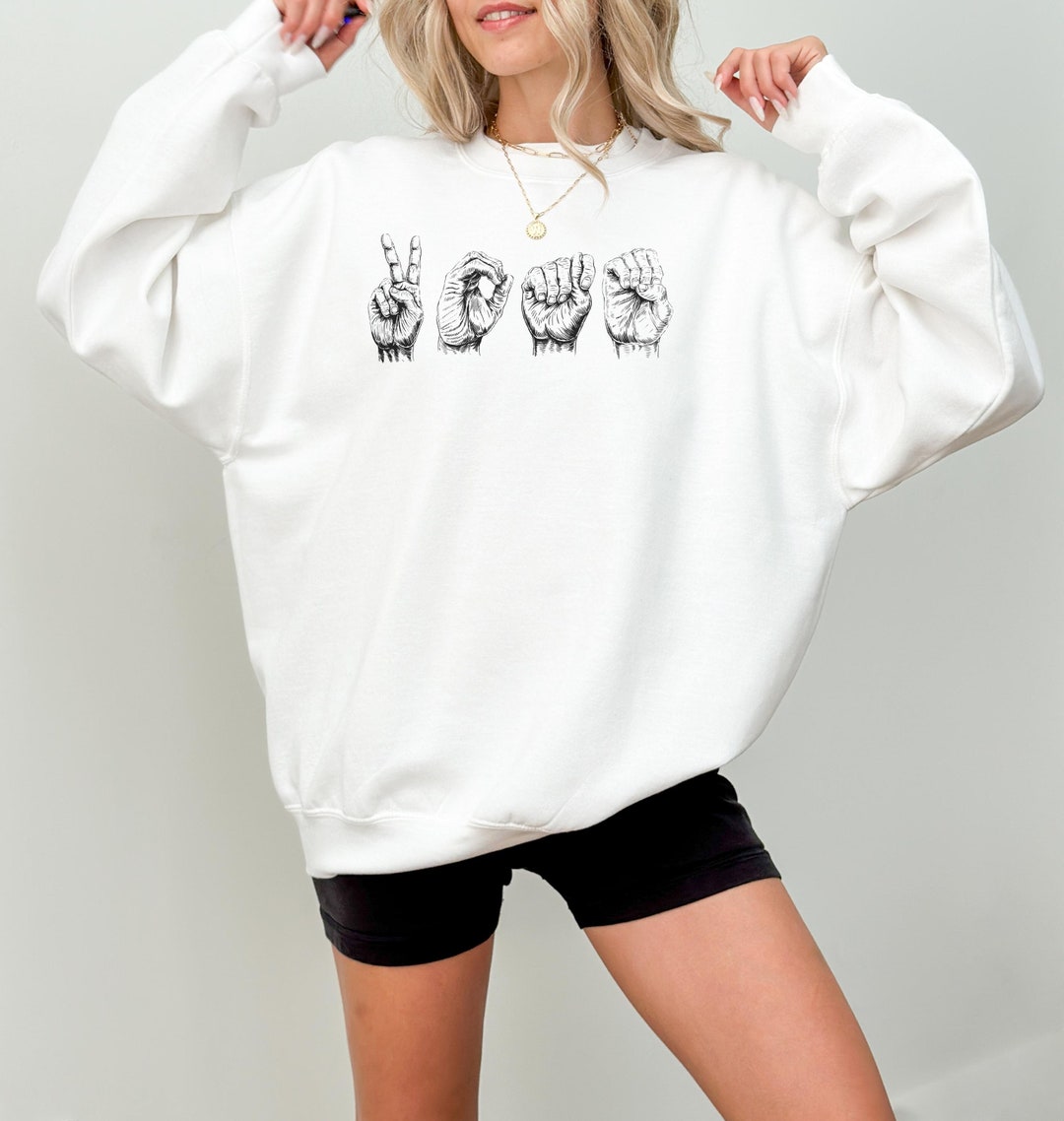 ASL Sign Language VOTE Sweatshirt, SLP Crewneck, Deaf Advocacy, Speech ...