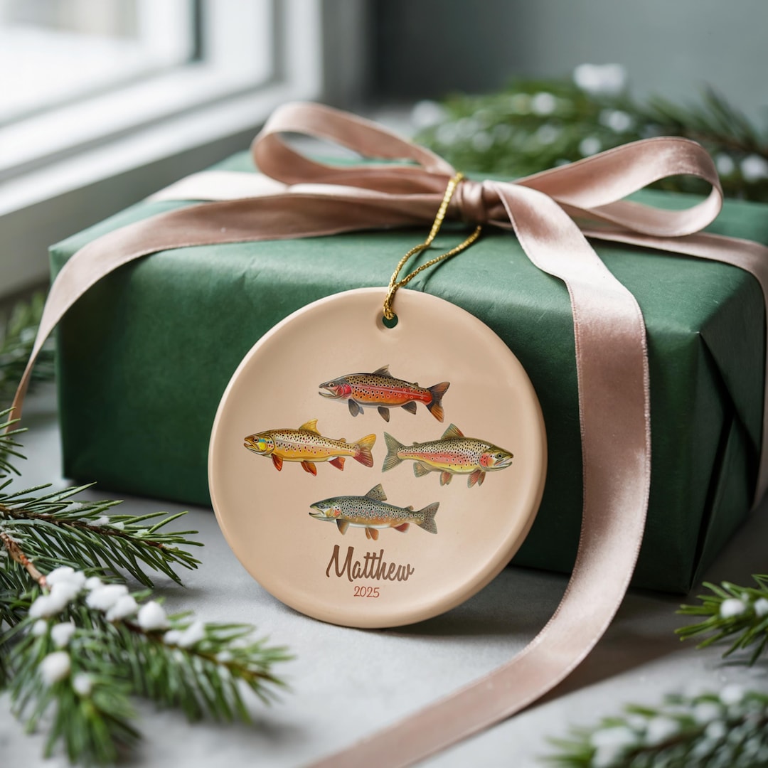 Custom Fishing Ornament, Fly Fishing Christmas Gift, Fishing Team ...