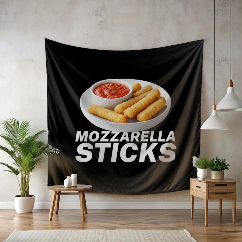 Funny Dorm Tapestry, Mozzarella Sticks Lover, Italian, Welcome to My ...