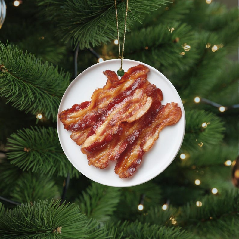Bacon Ornament, Funny Foodie Gift for Dad Son or Husband, Carnivore ...