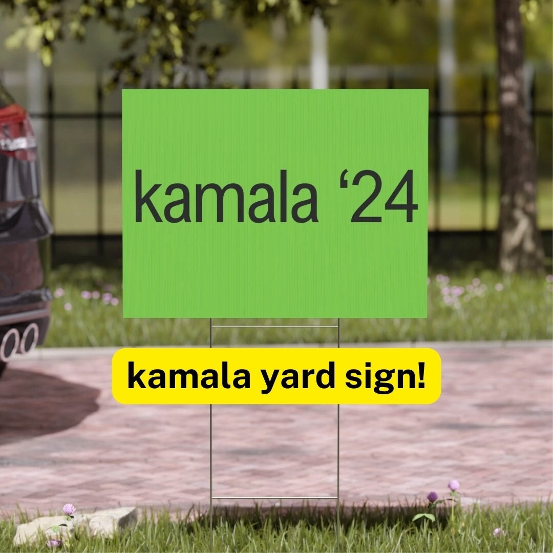 Kamala Harris Bratty Yard Sign, Weatherproof Yard Sign With Stake ...