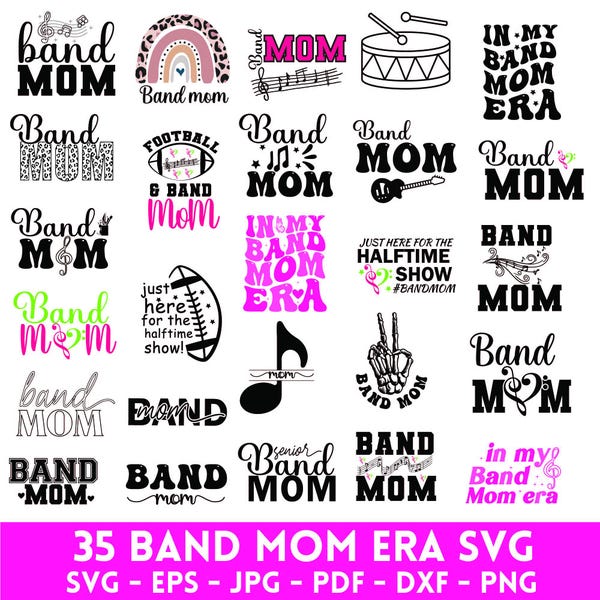Band Mom Svg - Etsy