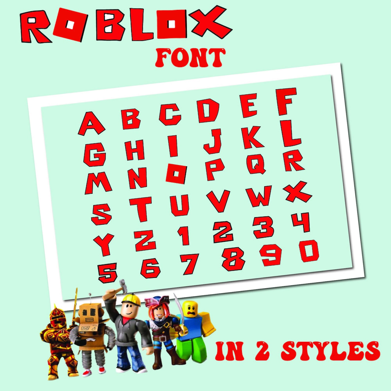 Roblox SVG | Roblox Alphabet PNG| Roblox Font | Digital Download ...