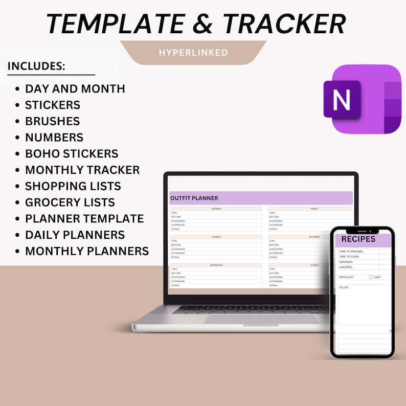 Onenote Planner, Corporate Planner Team, Minimalist Planner, Onenote ...