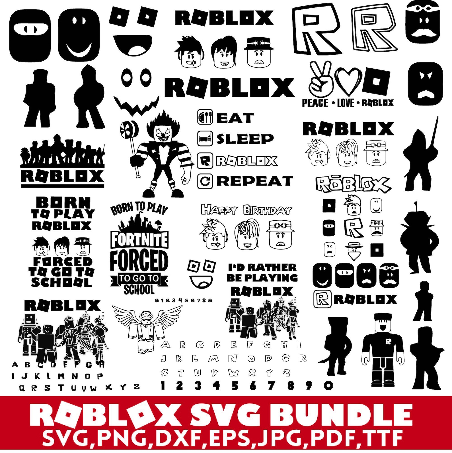 Roblox SVG Bundle, Gaming Graphics for Cricut (svg, Png, Pdf) - Etsy