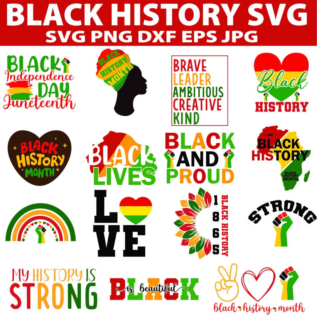Black History Bundle Png,black History Png,i Am Black History Png,black ...
