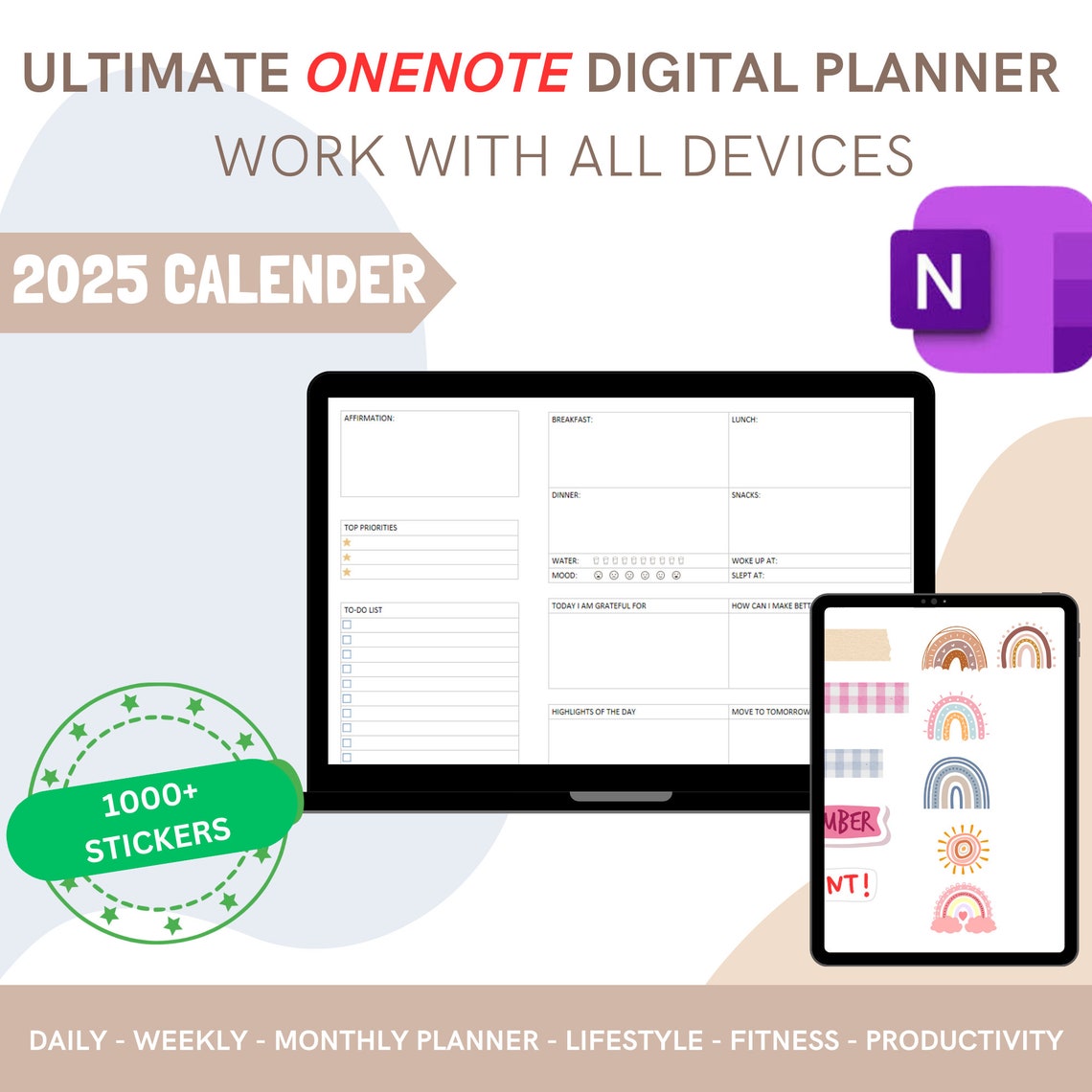Onenote Planner, Corporate Planner Team, Minimalist Planner, Onenote ...