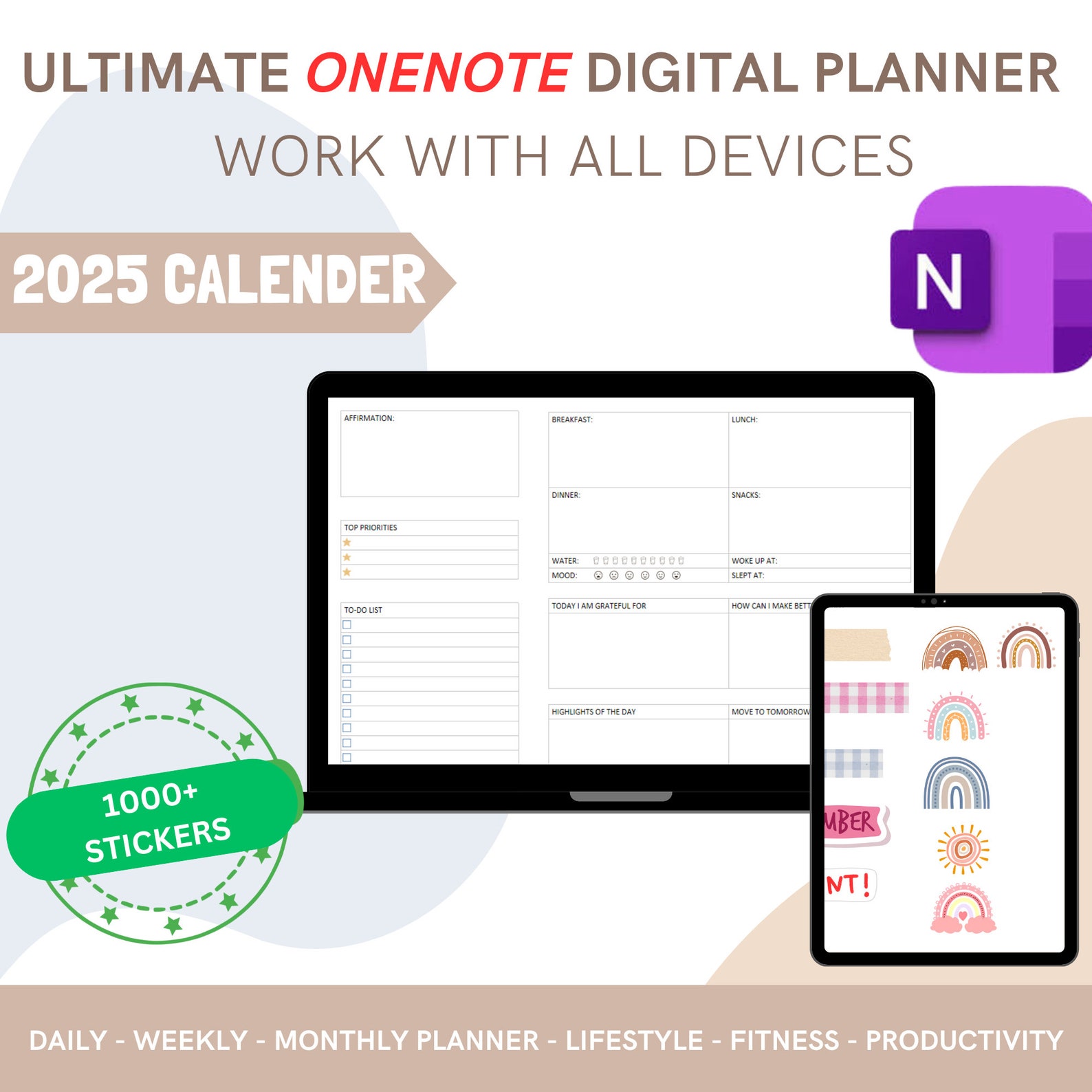Onenote Planner, Corporate Planner Team, Minimalist Planner, Onenote ...