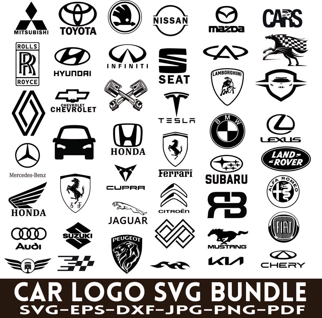 Car Logo Svg Bundle, Car Svg Design, Car Logo Png, Car Logo Png Bundle ...