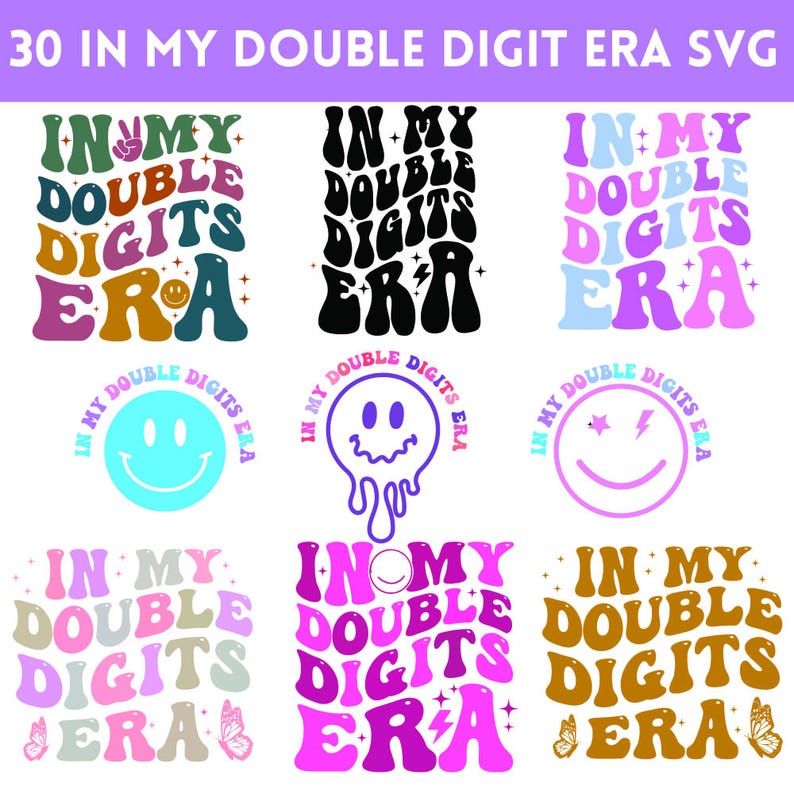 In My Double Digits Era Bundle, Double Digits Birthday Girl Svg, Ten ...