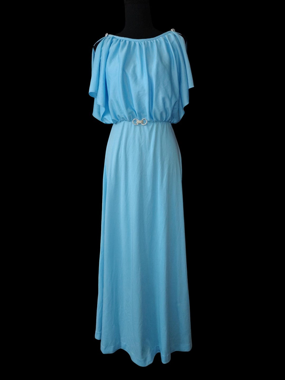 Ethereal Light Blue Vintage 1970s Maxi Dress - Etsy