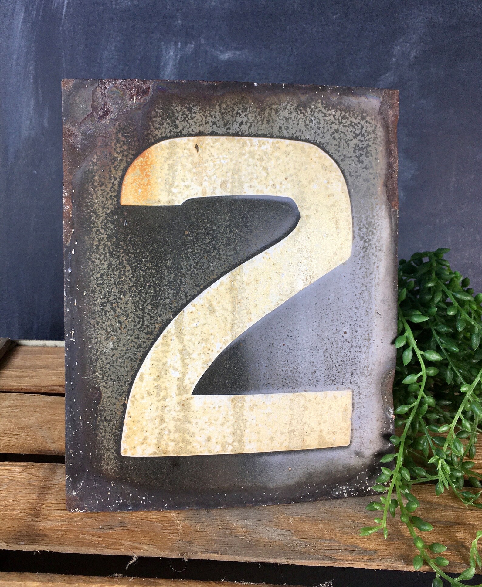 1930s Railroad Tract Marker Metal Sign 2, Salvaged From the Cm&stp RR ...