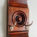 Vintage Architectural Salvage Bullseye Plinth Mounted Double Wall Hook ...